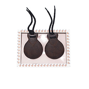 Jale Flamenco Castanets Professional Authentic Brown Granadillo Wood Spanish Castanet Size T-6 Woman Adult by Ole Ole Flamenco