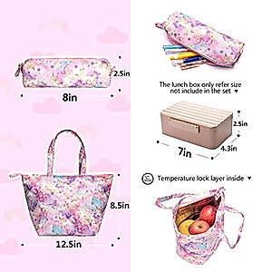 sphaiya Backpack for Girls,Girls Backpack With Lunch Box Cute Toddler Hiking Backpack Set Kindergarten Preschool Book Bag for Elementary Kid Pink