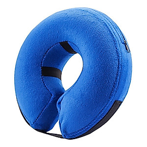 Hyan Pet Protective Recovery Inflatable Collar-Soft Adjustable Comfortable Pet E-Collar for Dogs and Cats -Surgery Recovery Collar Pets Touching Stitches or Biting Wound (S-Neck Circumference 6-9")