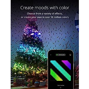 Twinkly App-Controlled 157ft Smart String LED Lights with 600 RGB LEDs - WiFi & Bluetooth Connectivity, Sync with Music, Indoor/Outdoor Use (IP44), Compatible with Google Assistant & Amazon Alexa
