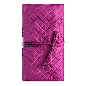 DeNOA Knitting Needle Storage Case - Crochet Hook Folding Organizer Travel Wrap - Orchid