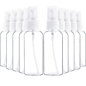 Youngever 20 Pack Plastic Spray Bottles, Refillable Plastic Spray Bottles with Lids, Clear Empty Fine Mist Plastic Mini Travel Bottles (2 Ounce)