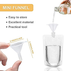 Bappon, 5 Pcs Cruise Plastic Drinking Flasks, Concealable And Reusable beverage Pouches Spout Pouch Water Bottle Sneak Hide Flask bags for Cruises, Travel, Camping (8 oz + 1 Funnel), BCNBING, 8oz