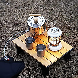 ATEPA Ultralight Compact Small Camping Table, Backpacking Mini Small Folding Camping Side Table for Camp, Portable Table for Outdoor Picnic,Tent,Travel,Beach