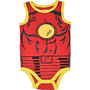 Marvel Avengers Captain America Iron Man Hulk Spider-Man Infant Baby Boys 5 Pack Bodysuits Multicolor 3-6 Months