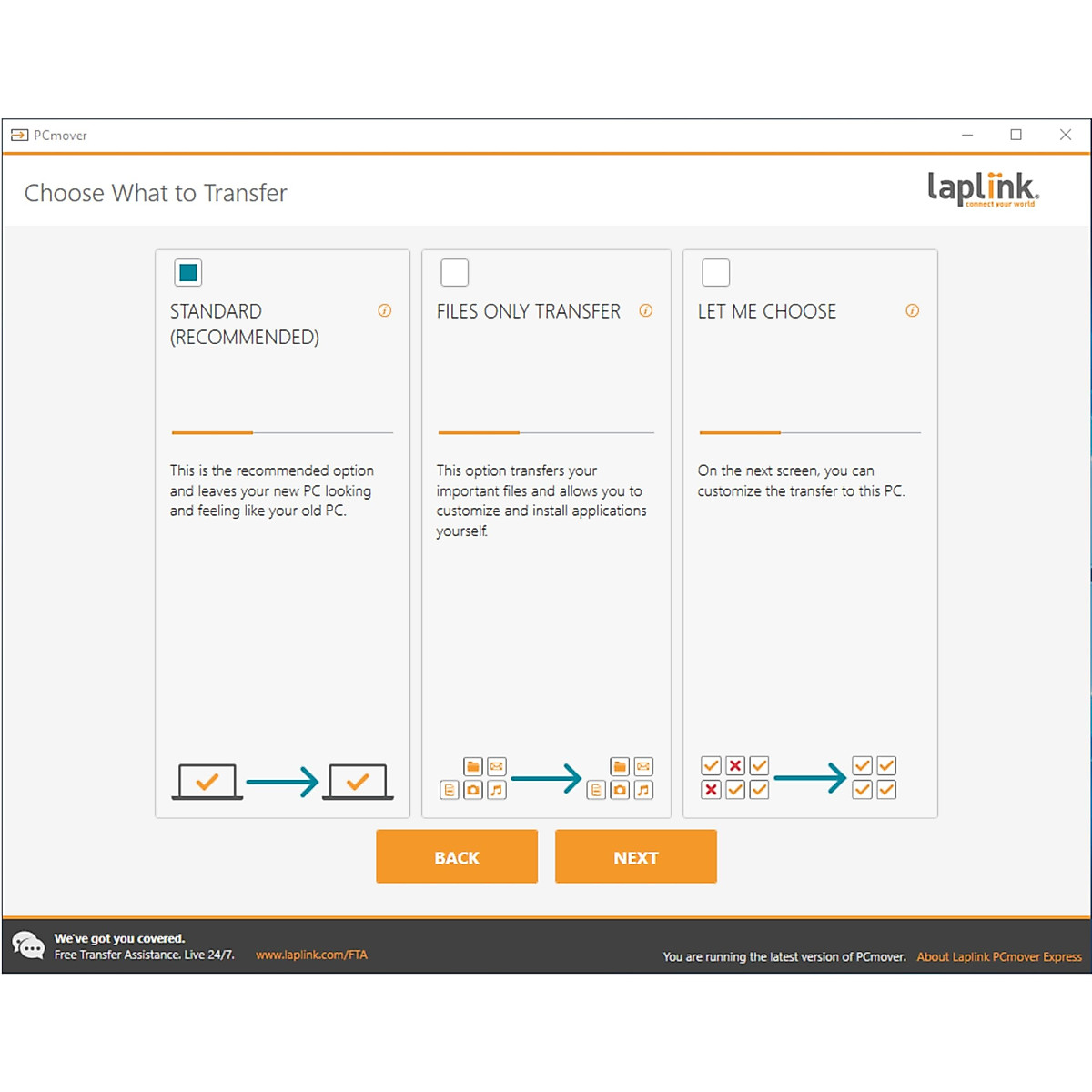 Laplink Easy Transfer Cable for Windows, Includes PCmover Express Software and Ethernet PC to PC Cable, Single Use License, Transfers Files, Settings, and User Profiles. Compatible with Windows 11