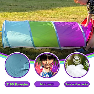 Kids Play Tunnel for Toddlers 1-3, Tunnels for Kids to Crawl Through Indoor Outdoor Pop Up Play Tent for Toddler Babies Children Girl Boy Game Toys 5ft Long