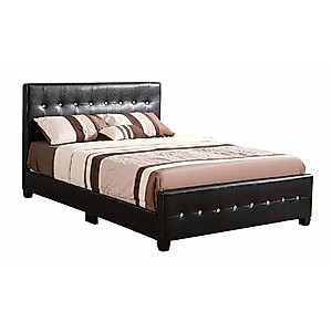 Embrace Luxury with King Bed in Sleek Black - Durable Faux Leather, Hand-Tufted Glam Design, Effortless Assembly, Optimal Mattress Support