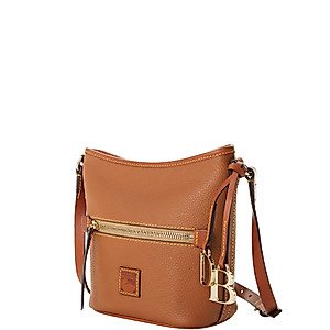 Dooney & Bourke Handbag, Pebble Grain Small Zip Sac Shoulder Bag - Brown
