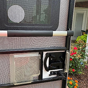 NOVINO RV Screen Door Slider Panel for Dexter 4701-00 RH Right Hand Series 5050 Radius Corner,Clear Plexiglass RV Screen Door Slide and 4700-00 Stopper