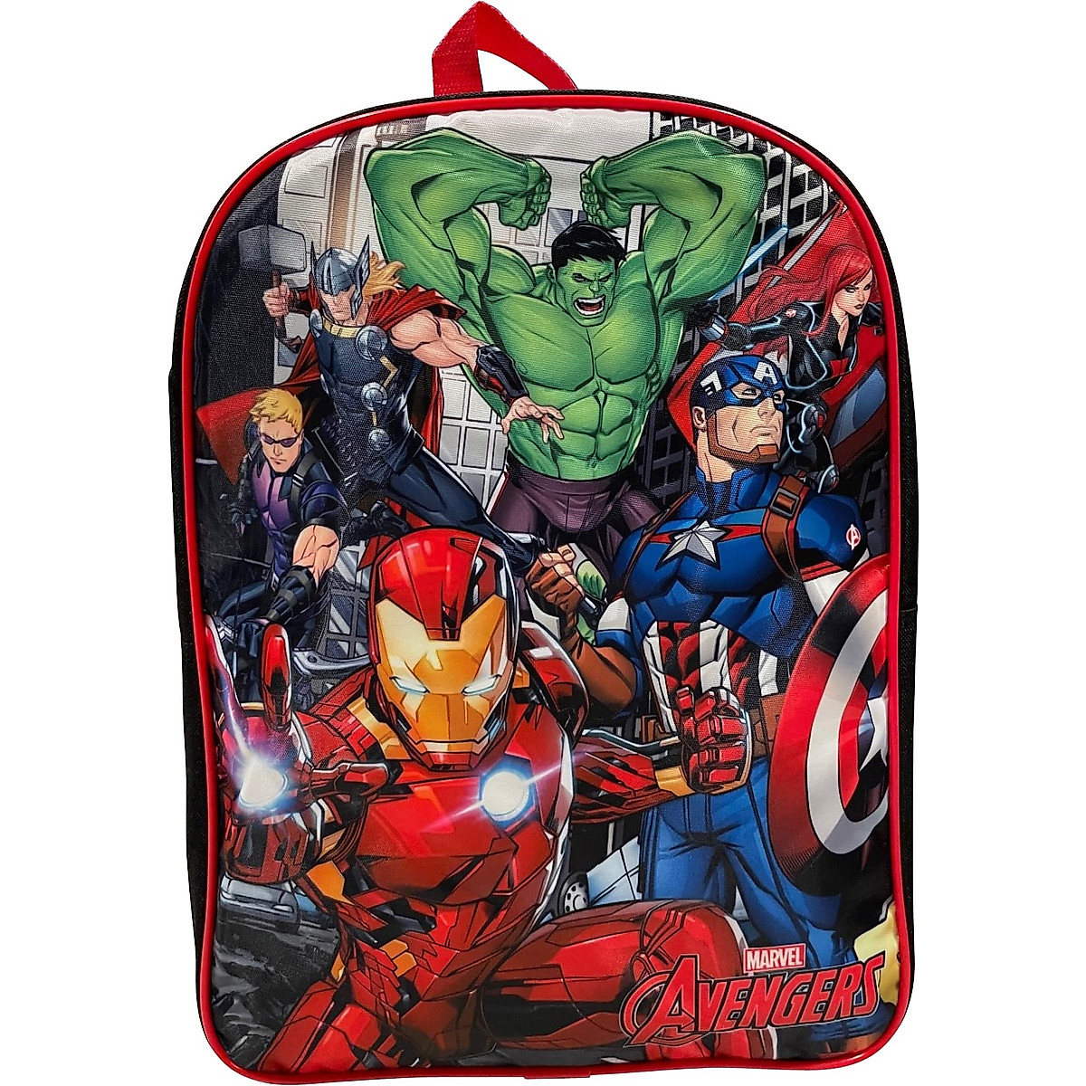 Ruz Avengers Boy's 15" Backpack (Black-Red)