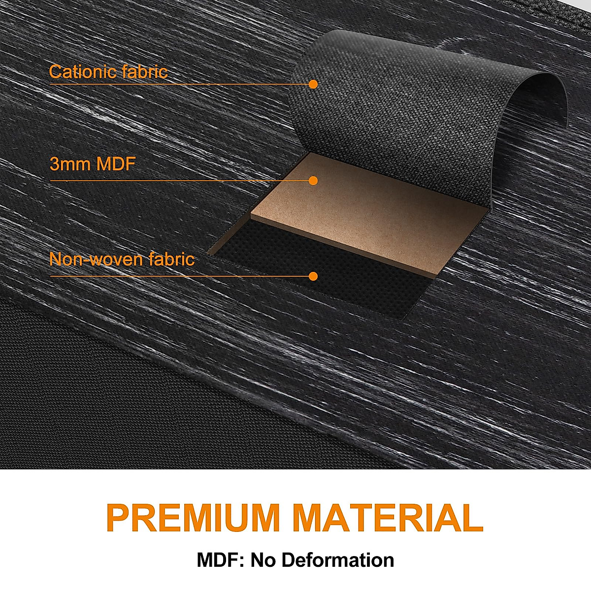 REAHOME 10 Drawer Dresser for Bedroom Fabric Storage Tower Wide Black Dresser with Wood Top Sturdy Steel Frame Storage Organizer Unit for Living Room Hallway Entryway Closets Nursery (Charcoal Black)