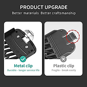 YINKE Clipper Guards Premium for Wahl Clippers Trimmers with Metal Clip - 10 Cutting Lengths from 1/16”to 1”(1.5-25mm) Fits All Full Size Wahl Clippers (pack of 10) (black)