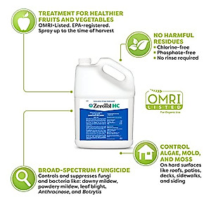 BioSafe Systems ZeroTol HC, Broad Spectrum Algaecide, Bactericide, and Fungicide, Peroxyacetic Acid, Kills Mold, Single 6200-1, 1 Gallon, Case of 4