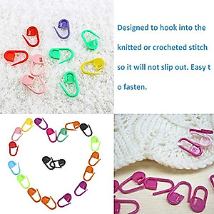 500 Pieces Colorful Knitting Markers Crochet Clips, Knitting Crochet Stitch Markers, Stitch Counter Needle Clips for Knitting DIY Craft Plastic Safety Pins