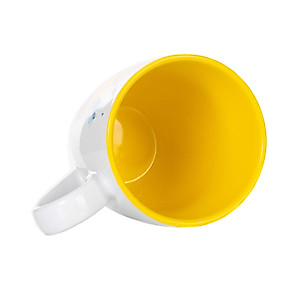 DEMDACO Dean Crouser Sunflower Watercolor Yellow On White 16 Ounce Glossy Stoneware Mug With Handle