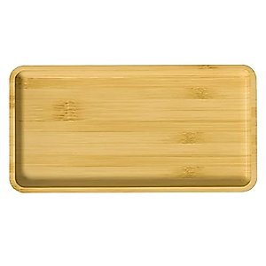 Bamboo Vantity Tray, Bamboo Counter Tray 12 x 6 x 0.75 inch, Vantity Tray for Dresser Tops, Toilet Tank Top Tray for Organizing and Decor Display