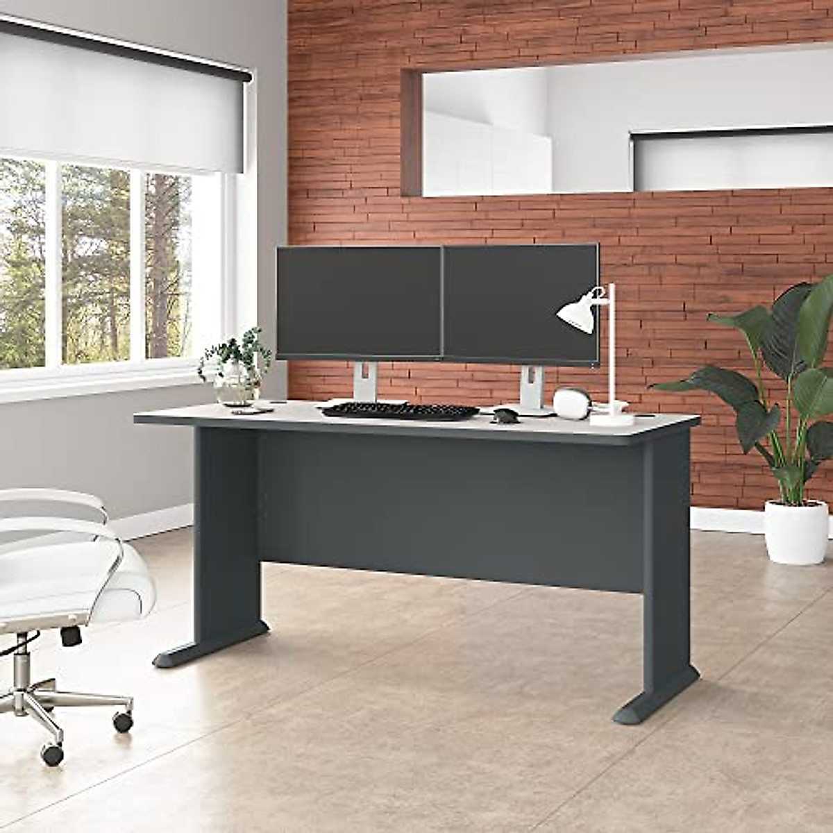 Bush Business Furniture Series A Home-Office-desks, 60W, Slate