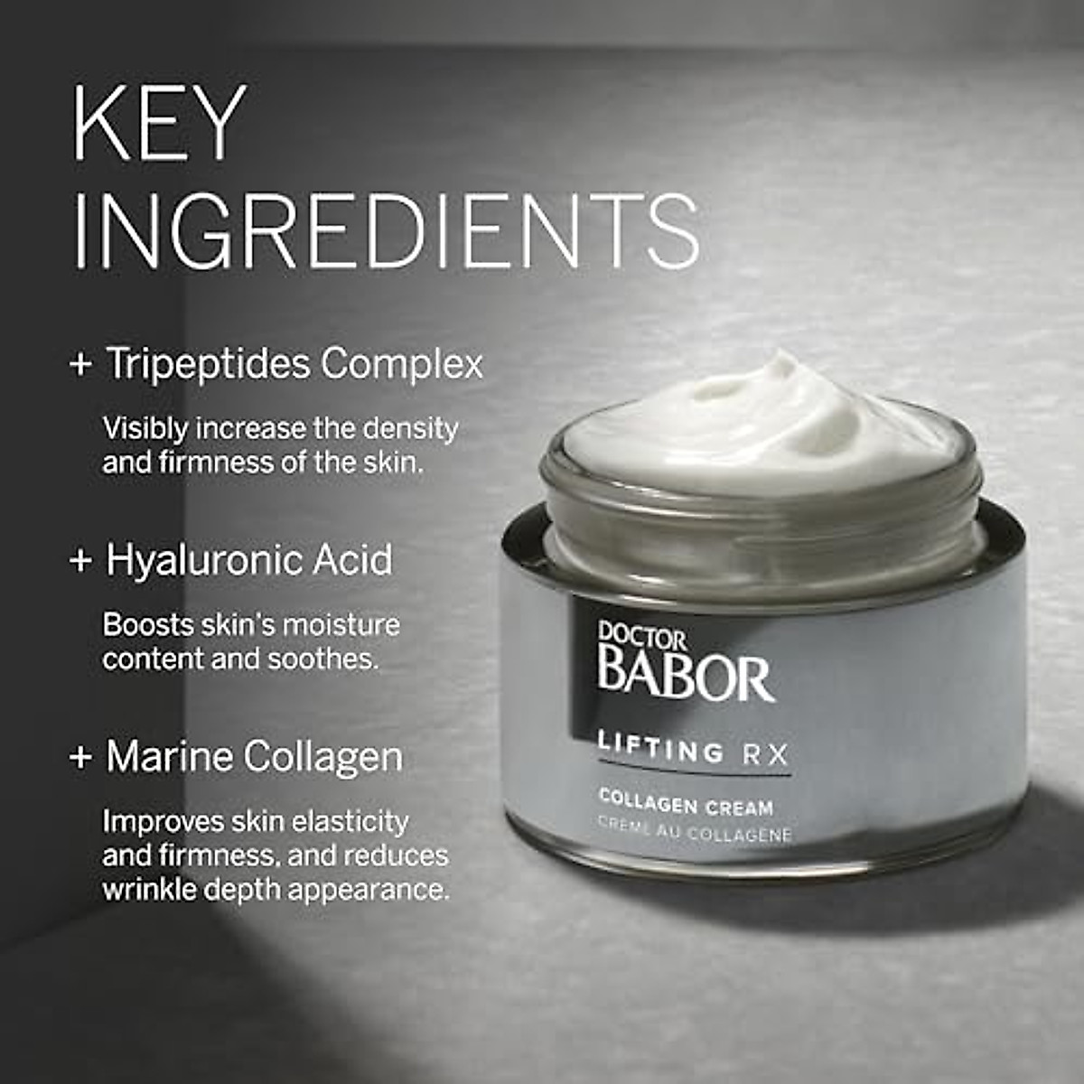 BABOR DOCTOR Lifting Rx Collagen Cream, Anti Aging Night Cream, Plumping & Firming, Reduce Appearance of Fine Lines & Wrinkles with Hyaluronic Acid, Squalene & Collagen, 1.7 oz