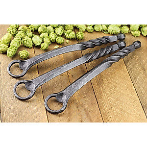 Bottle Opener - Black Dog Ironworks | Beer Opener, Hand Forged Iron Git for Men | Cool Gift for Him, Groomsmen, or Fathers Day | Legendary