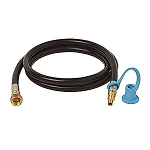 Flame King Quick Connect Hose for RV, Van, and Trailer - 48-inch, 3/8-inch ID Female SAE Gas Flare Fitting, 100304-48, Black