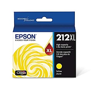 EPSON T212 Claria -Ink High Capacity Yellow -Cartridge (T212XL420-S) for Select Epson Expression and Workforce Printers