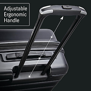 Samsonite Omni 2 Hardside Expandable Luggage with Spinner Wheels, 2-Piece Set (19/24), Midnight Black