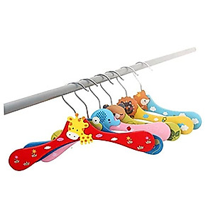 Nursery Clothes Rack 5pcs Random Animal Wooden Pants Clo Coat Clothes Kids Stands Hook Baby Cartoon Hangers Rack Space Saving Pattern for Nursery Hanger Nursery Coat Rack