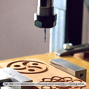 XDENGP Up Cut Ball Nose Router Bit for CNC, 1/8 inch Cutting Diameter and 1 inch Cutting Length 1/4 inch Shank with NACO Coated Carbide End Mill for Wood Side Milling End Milling, Finish Machining