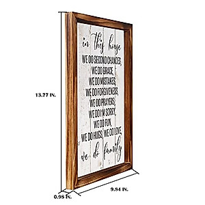 Mother's Day Gift Wooden Signs Hanging Home Wall Art, Rustic Living Room Bedroom, lover's gift Decoration (We Do Family)