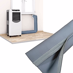 ikasus Insulated Hose Cover for Portable Air Conditioners Universal Fit Both 5 inch and 5.9 inch Diameter Exhaust Duct Vent Hose Cover Air Conditioner Energy Saving Dust Hose Protective Cover Gray