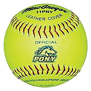 MacGregor Pony Fast Pitch Softball, 11-inch (One Dozen)