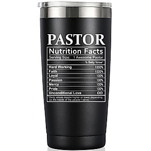 Pastor Appreciation Gifts for Men Women - Christian Unique Gifts for Pastors Birthday, Retirement, Ordination, Christmas - 20oz Insulated Tumbler