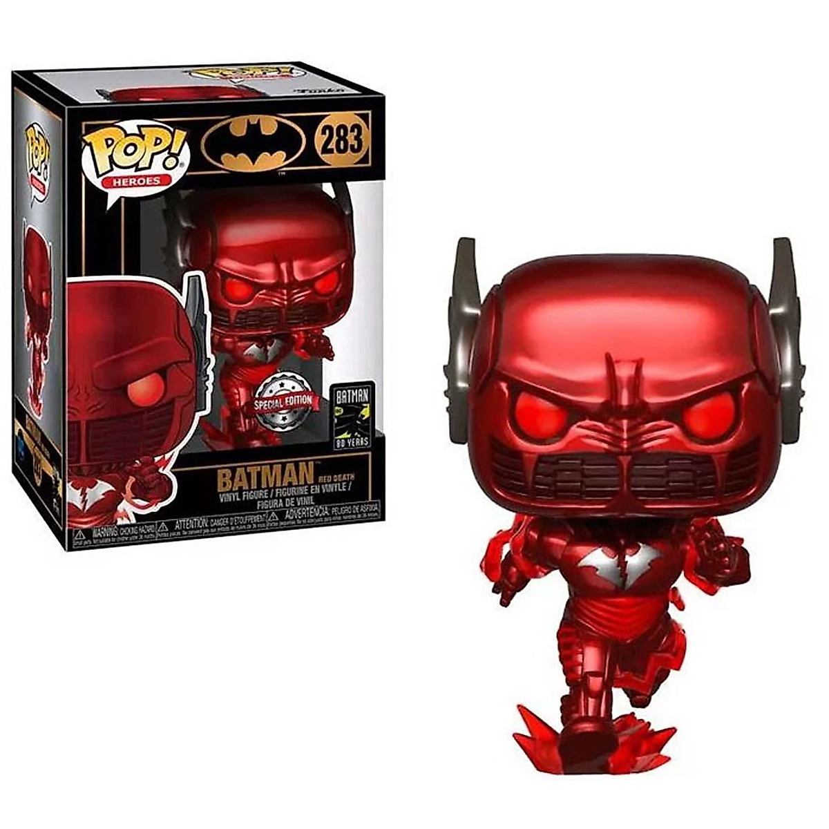 POP DC Heroes: Dark Nights Metal - Batman Red Death (PX Previews Exclusive) Funko Vinyl Figure (Bundled with Compatible Box Protector Case) Multicolor 3.75 inches