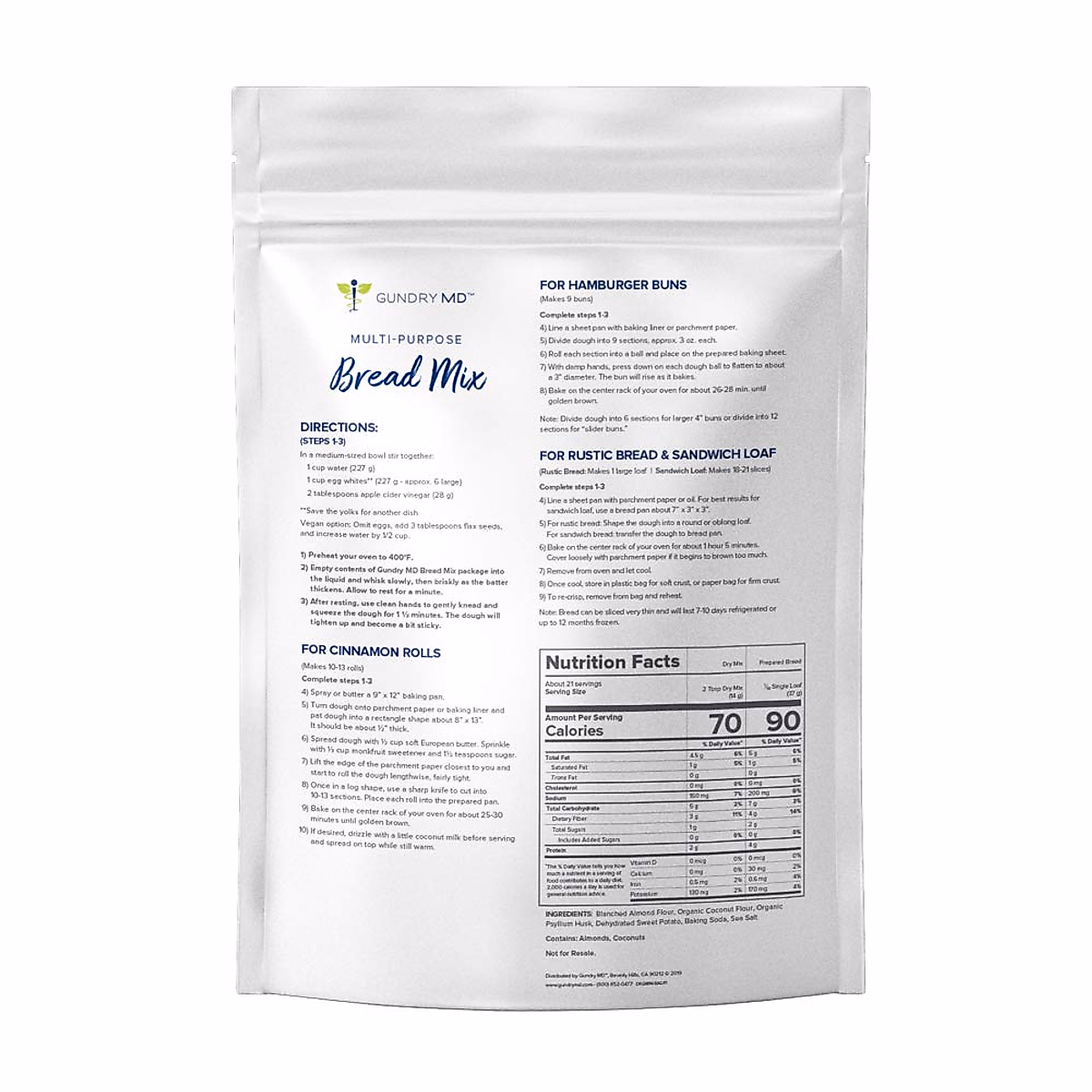 Gundry MD® Multi-Purpose Lectin Free Bread Mix, 1 Bag