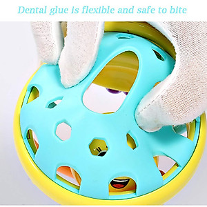 New Kids Educational Toys, Soft Kids Toy Bell Rattles Ball Toy, Infant Toy Plastic Hand Bell, Sensory Toy Fitness Rattle Toys for Girls Boys