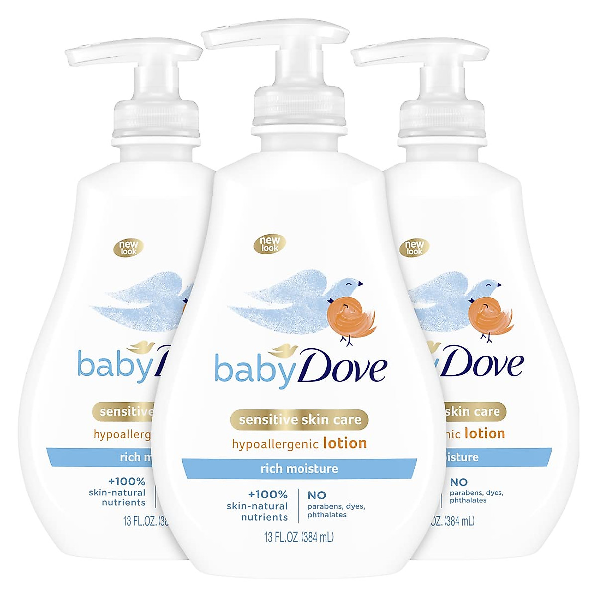 Baby Dove Lotion, Rich Moisture, 13 Ounce (Pack of 3)