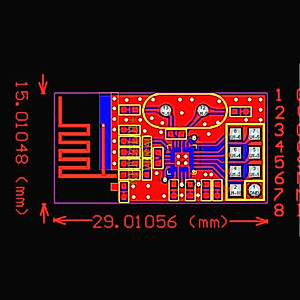 2.4 GHz Wireless RF Transceiver Module, DIP-8, 5mW, 7dBm, 150~240 m, PCB Antenna, Compatible with nRF24L01+, Pack of 4