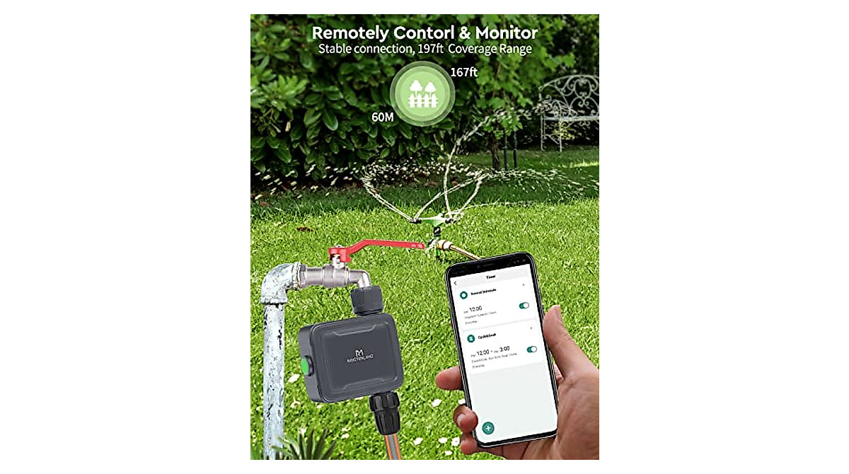 Smart Bluetooth Sprinkler Timer for Garden & Lawn - App Control