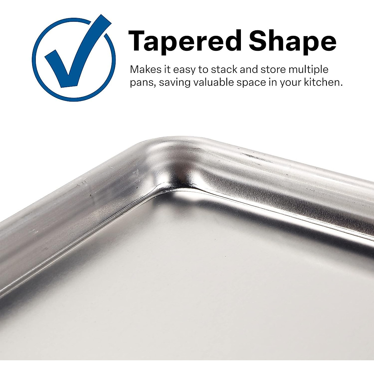 FSE Commercial Sheet Pan, Full Size, 12-Gauge, Aluminum Bun Pan, 18" L x 26" W x 1" H, (Measure Oven Recommended), Silver