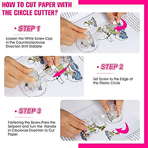 Upgrade Button Maker Machine Multiple Sizes,Pin Maker Machine 1+1.25+2.25 inch Press Machine, Pin Backs, Plastic Films & Circle Cutters