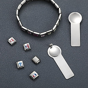 Blulu 2 Pcs 9mm Italian Charm Opening Tool Double Sided Italian Charm Tool for Adding and Removing 9mm Bracelets