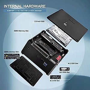 Mini Desktop Computer 9880H i9 Mini PC Windows 11 2*Gigabit Ethernet 16GB RAM 512GB NVME SSD Micro PC with UHD Graphics 630 Support 4K Dual Display WiFi BT4.2 Virtualization Technology UEFI Boot