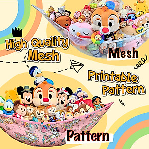 Mia Weaver Stuffed Animals Jumbo Toy Storage Hammock (Mesh 2 Packs, White)