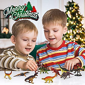 Mini Tudou 10 PCS Dinosaur Building Blocks, Realistic Dinosaur Toys Figurine to Create Dino World Including T Rex, Triceratops, Velociraptor, Educational DIY 3D Puzzle Model Toy Set for Kids & Adults