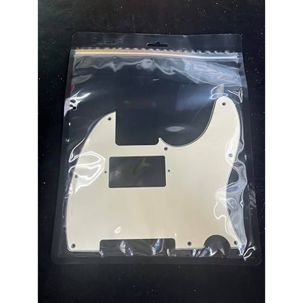 FLEOR 3Ply Cream 8 Hole TL Pickguard Guitar Humbucker Pick Guard HH with Screws Fit USA/Mexican Standard TL Style Guitar Part