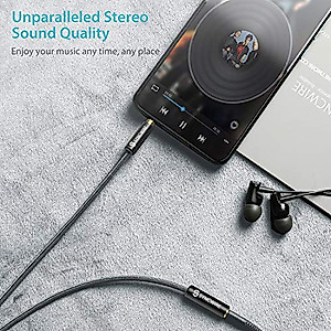 SYNCWIRE Headphone Y Splitter Nylon Braided Extension Cable (3.5mm Male to 2 Female), Headphone Extension Cable (3.5mm Male to Female)