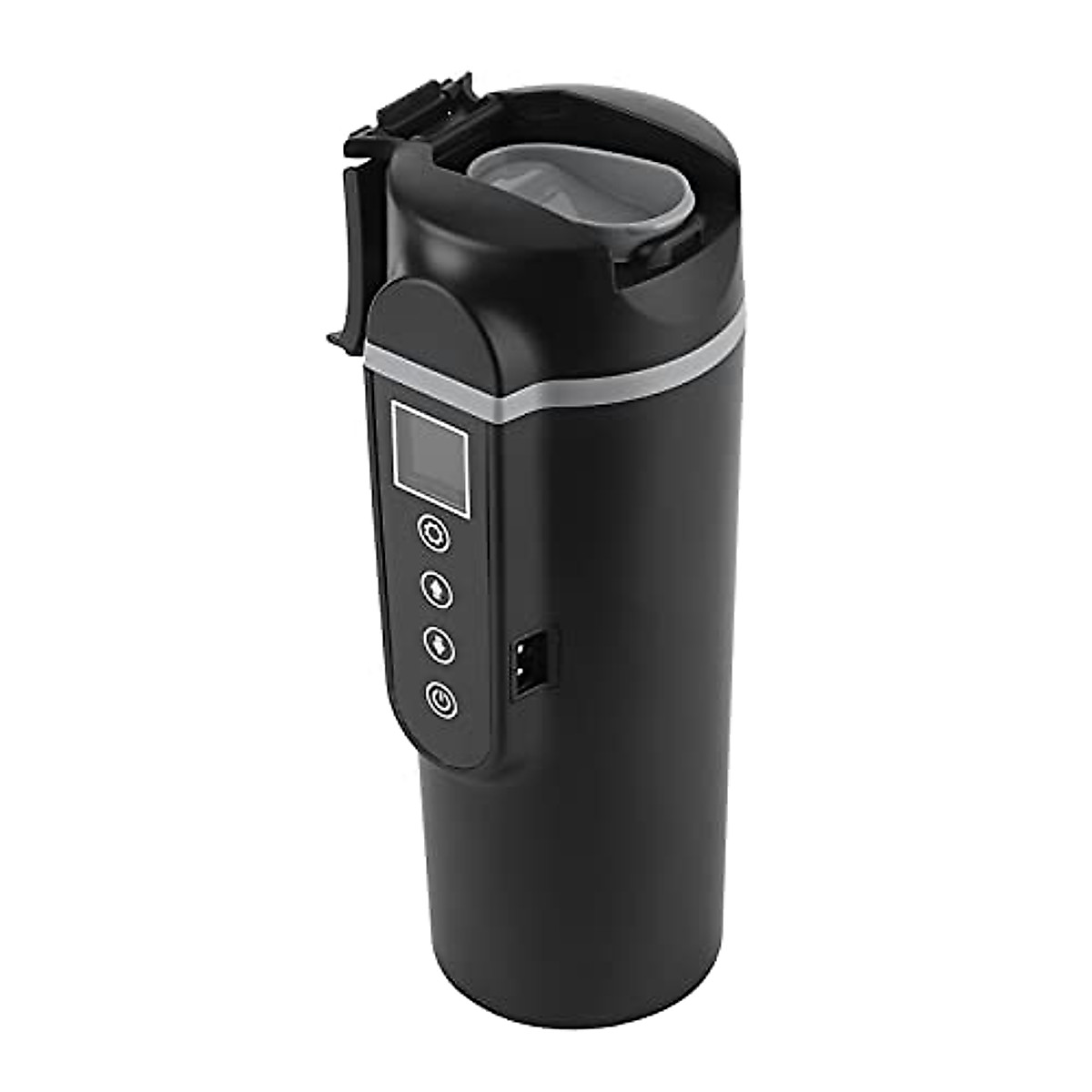 Yctze Smart Temperature Control Travel Coffee Mug 450ml 12-24V Electric Heated Travel Mug Stainless Steel Car Cup 0-100℃ Adjustable,20-25 MIN Quick Heating for heated travel mug temperature control cu