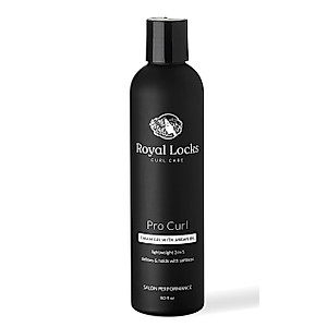 Royal Locks Pro Curl Defining Cream with Argan Oil - Lightweight Anti-Frizz Curly Hair Styling Gel for Wavy, Coily & Curly Hair (8 fl oz)