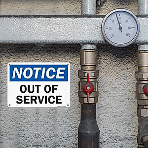 SmartSign "Notice - Out Of Service" Sign | 10" x 14" Aluminum